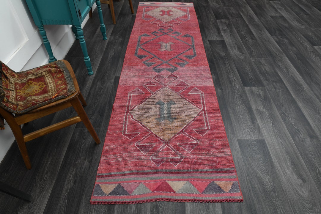 3x10.6 Ft, TRADITIONAL HALLWAY RUNNER, Turkish Runner, Vintage Runner ...