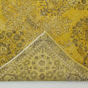 5.2x9 Ft, YELLOW, VINTAGE Rug, TURKISH Rug, Handmade, Bohemian, Wool ...