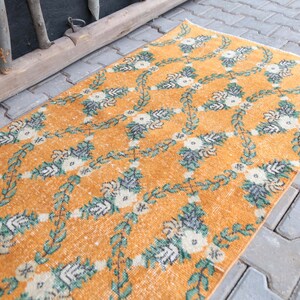 2.8x8.8 Ft, TURKISH RUNNER RUG, Entryway Rug, Floral Rug, Farmhouse Rug ...