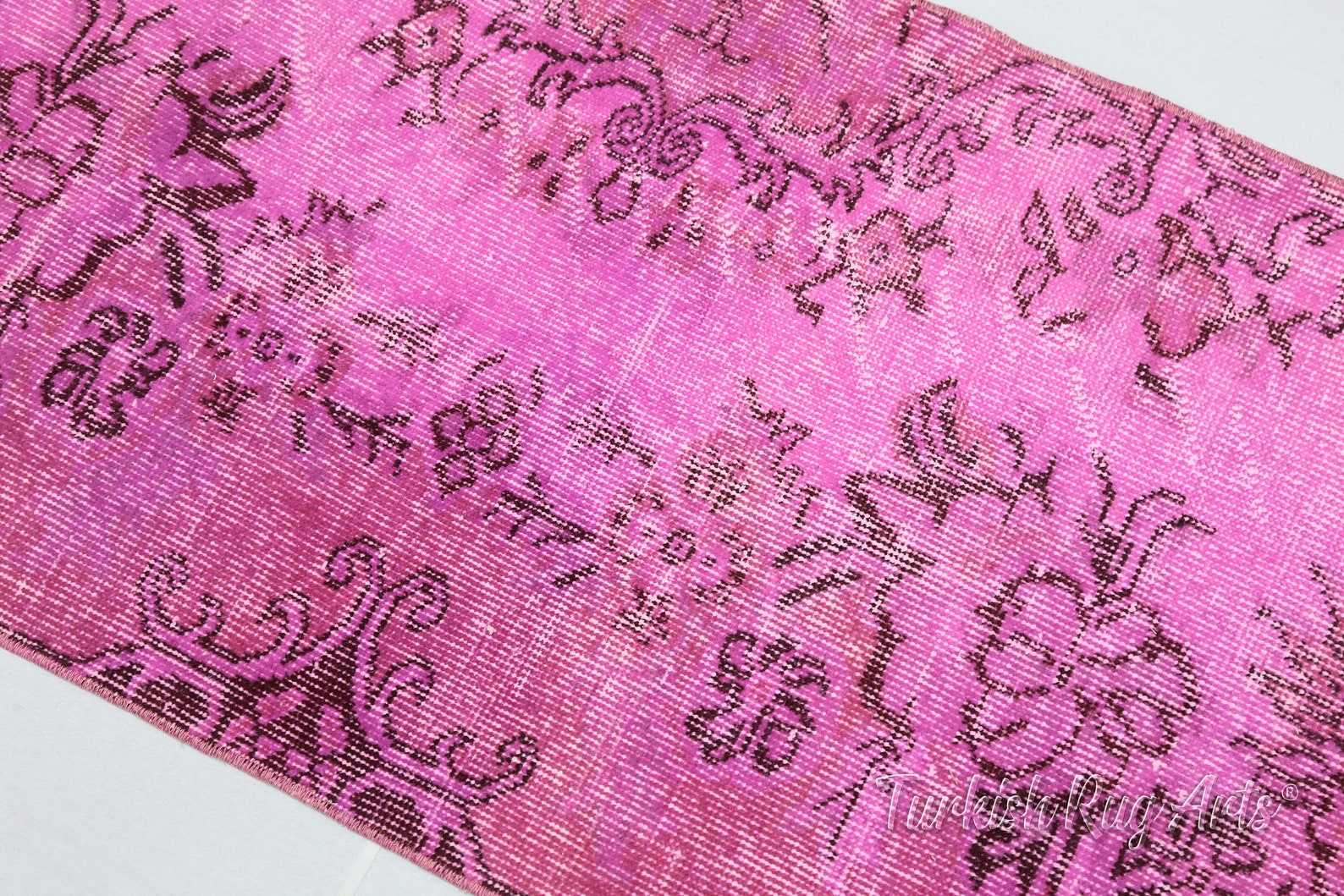 2.2x8.9 Ft NARROW PINK HALLWAY Rug Turkish Runner Rug Boho - Etsy