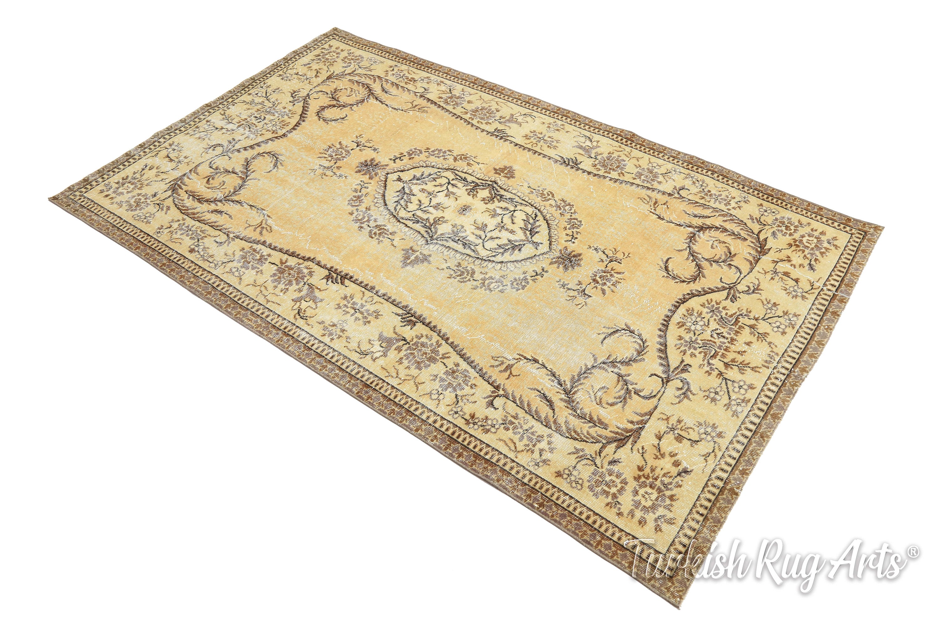 5.5x9 ft TURKISH MEDALLION VINTAGE Rug Oushak Area Rug | Etsy