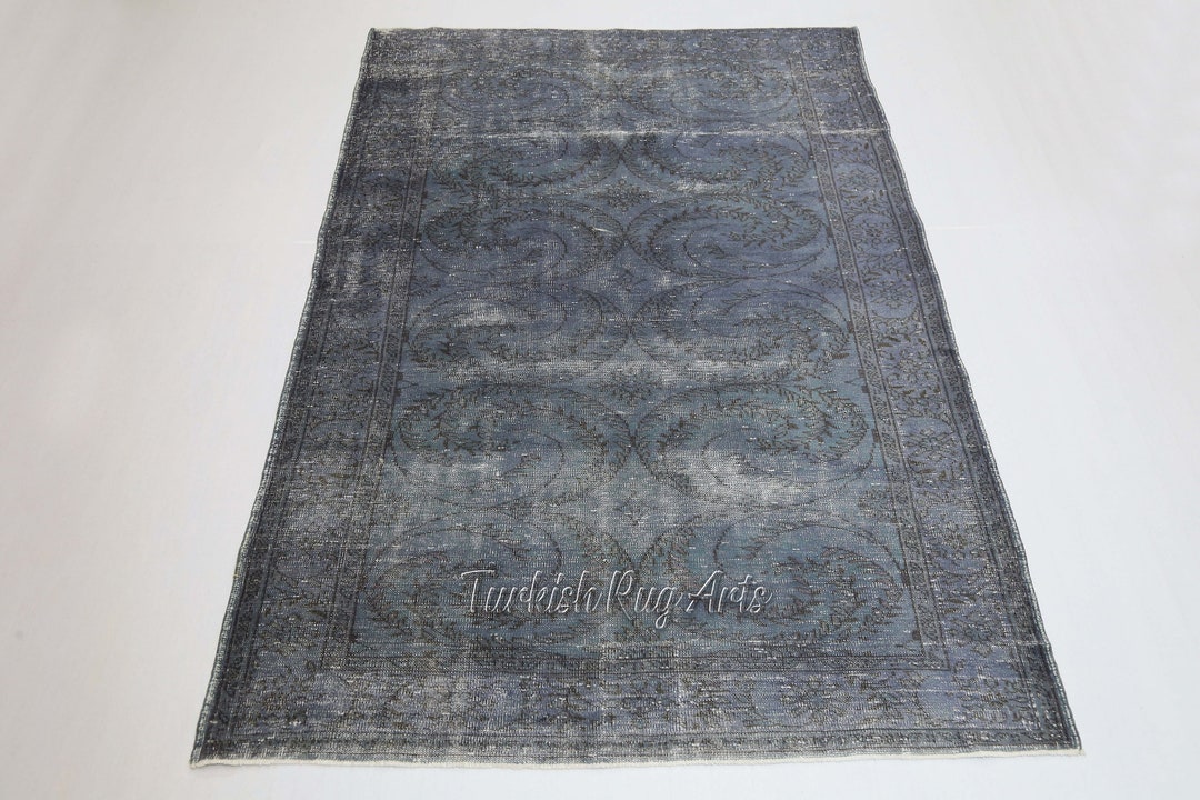 6x9.4 Ft TURKISH DARK BLUE Area Rug Area Rug Vintage Rug - Etsy