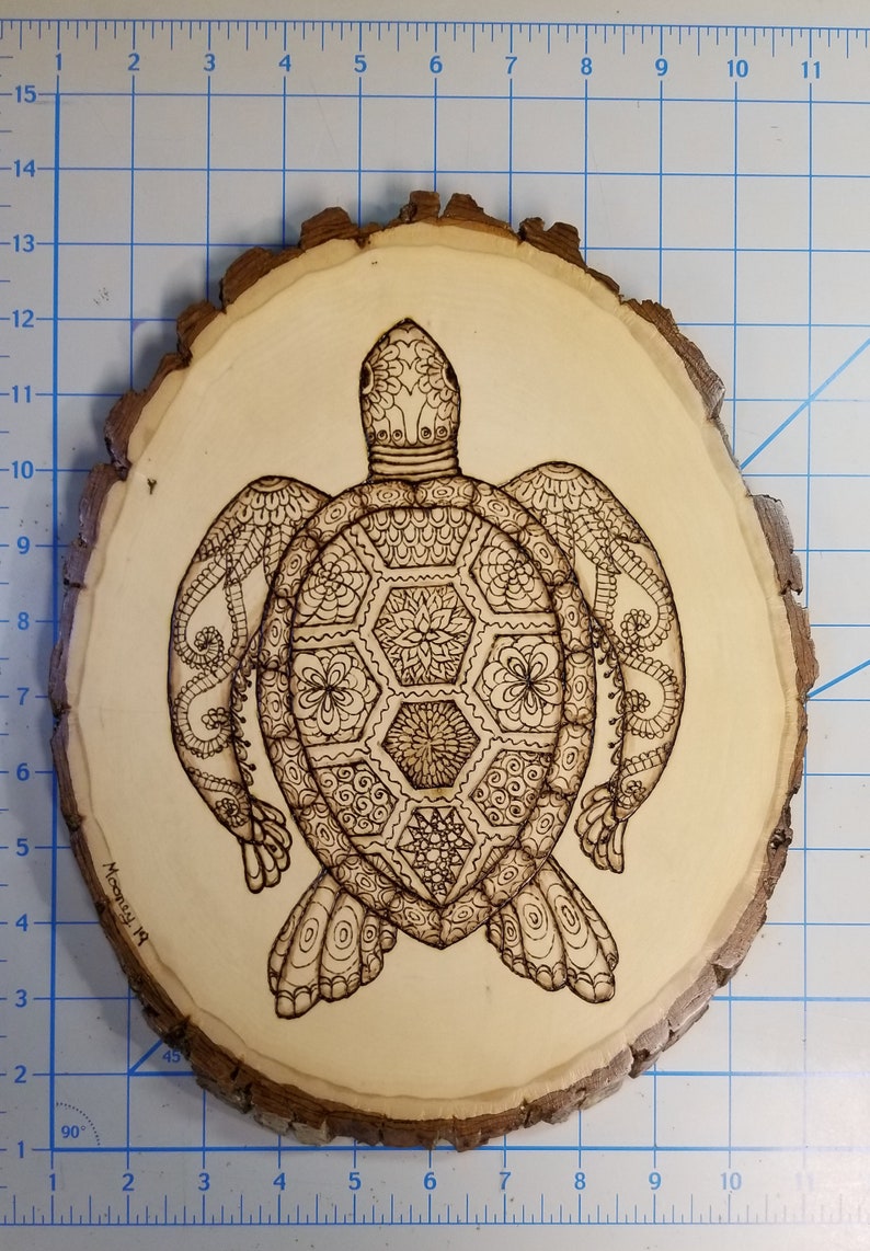 Turtle Zentangle Wood Burning - Etsy