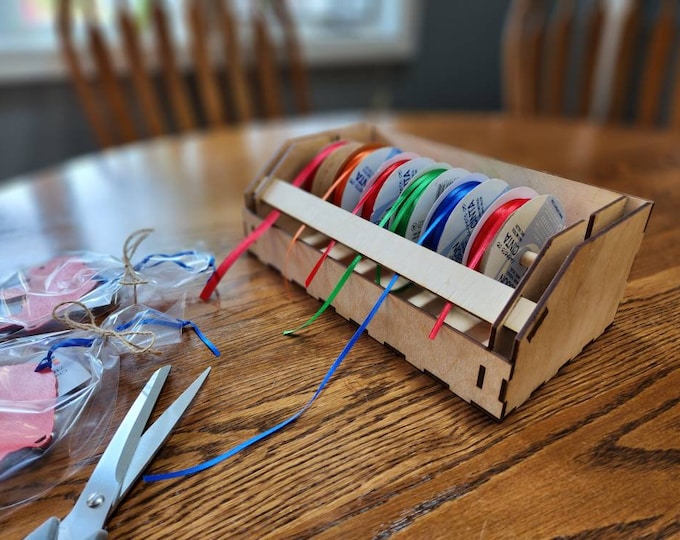 Ribbon Dispenser Laser Digital File - Etsy