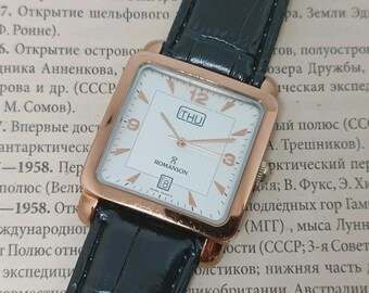 Watch CHRONOGRAPH ROMANSON Adel Sapphire Swiss RONDA Movement - Etsy