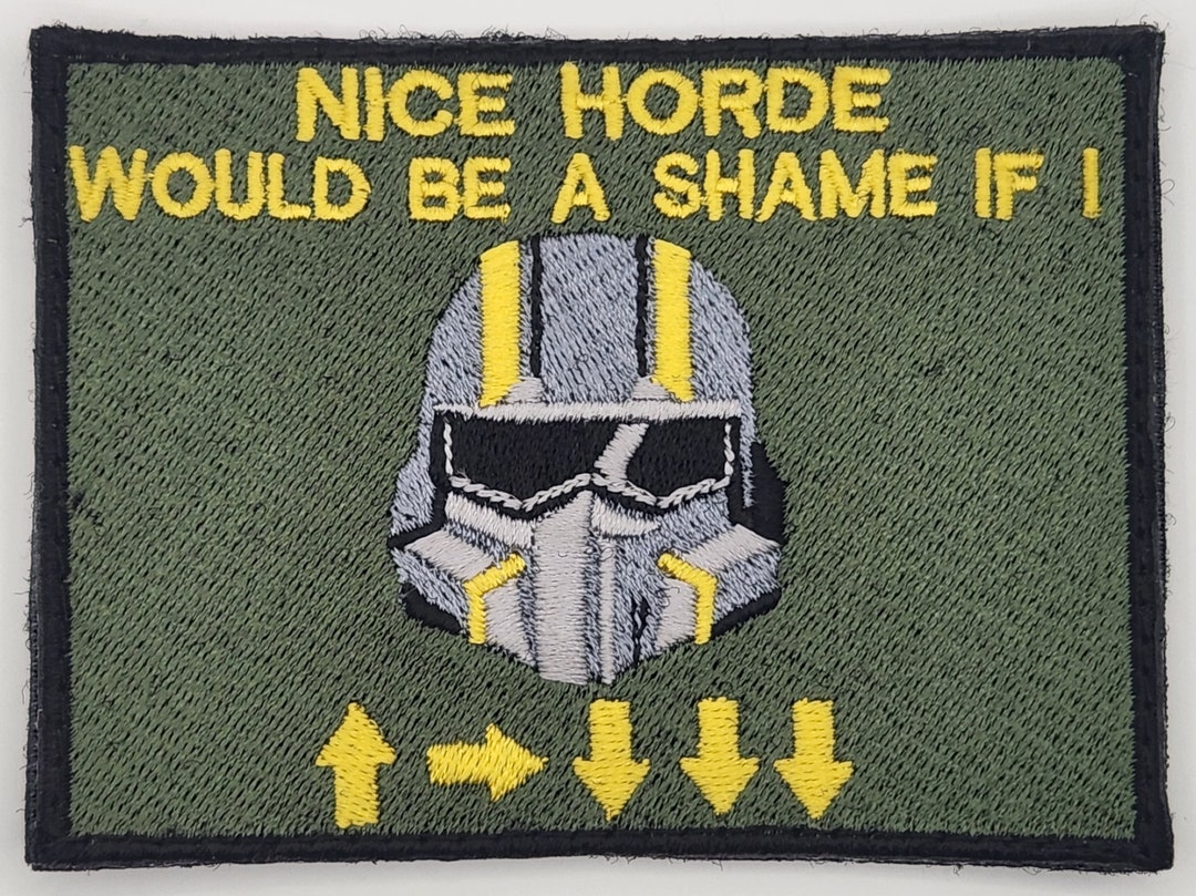 Helldivers 2 Game Merch Nice Horde Hook and Loop Velcro Morale Patch - Etsy