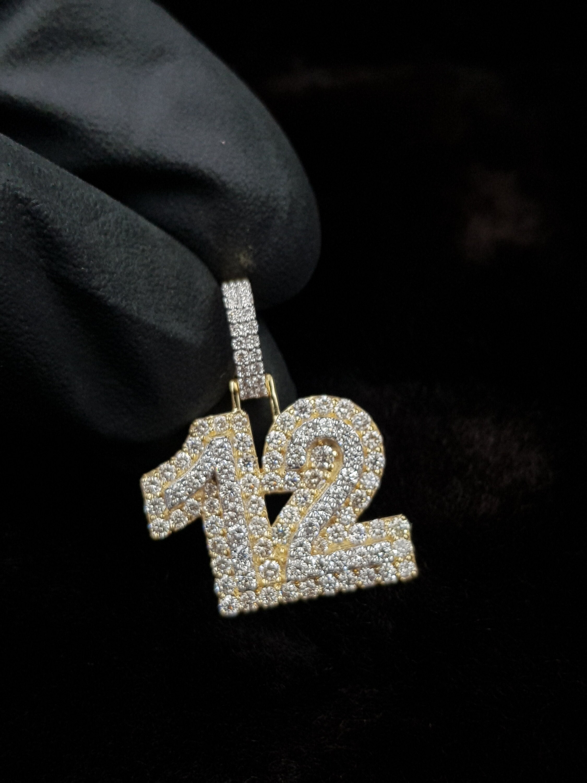 Icedout VVS Moissanite Custom Pendant 1.5''inch Any 12 Silver Diamond ...