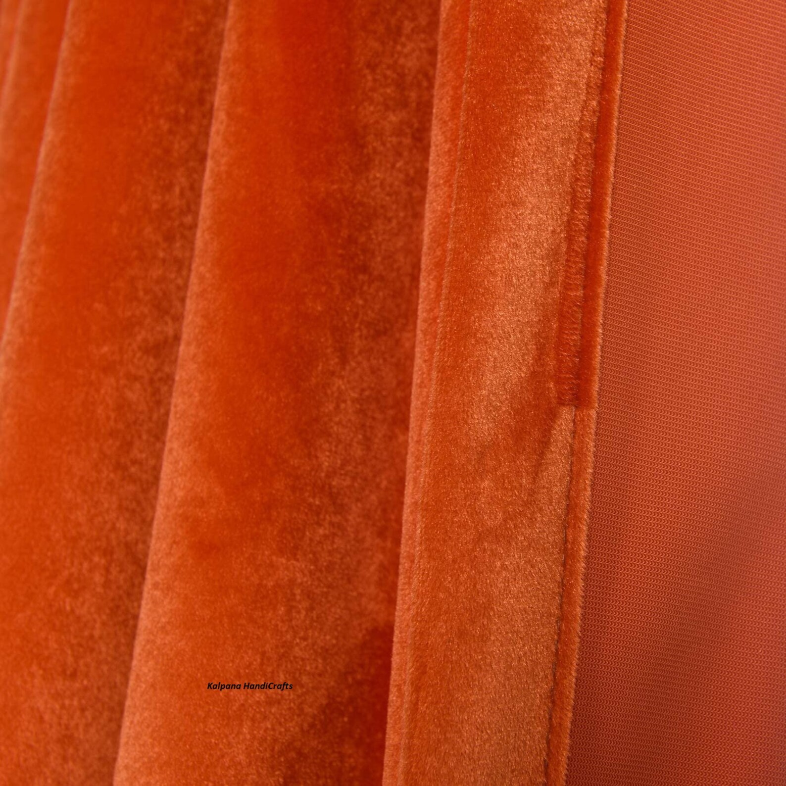 Set of 2 Burnt Orange Velvet Curtains Blackout Custom Drapes - Etsy