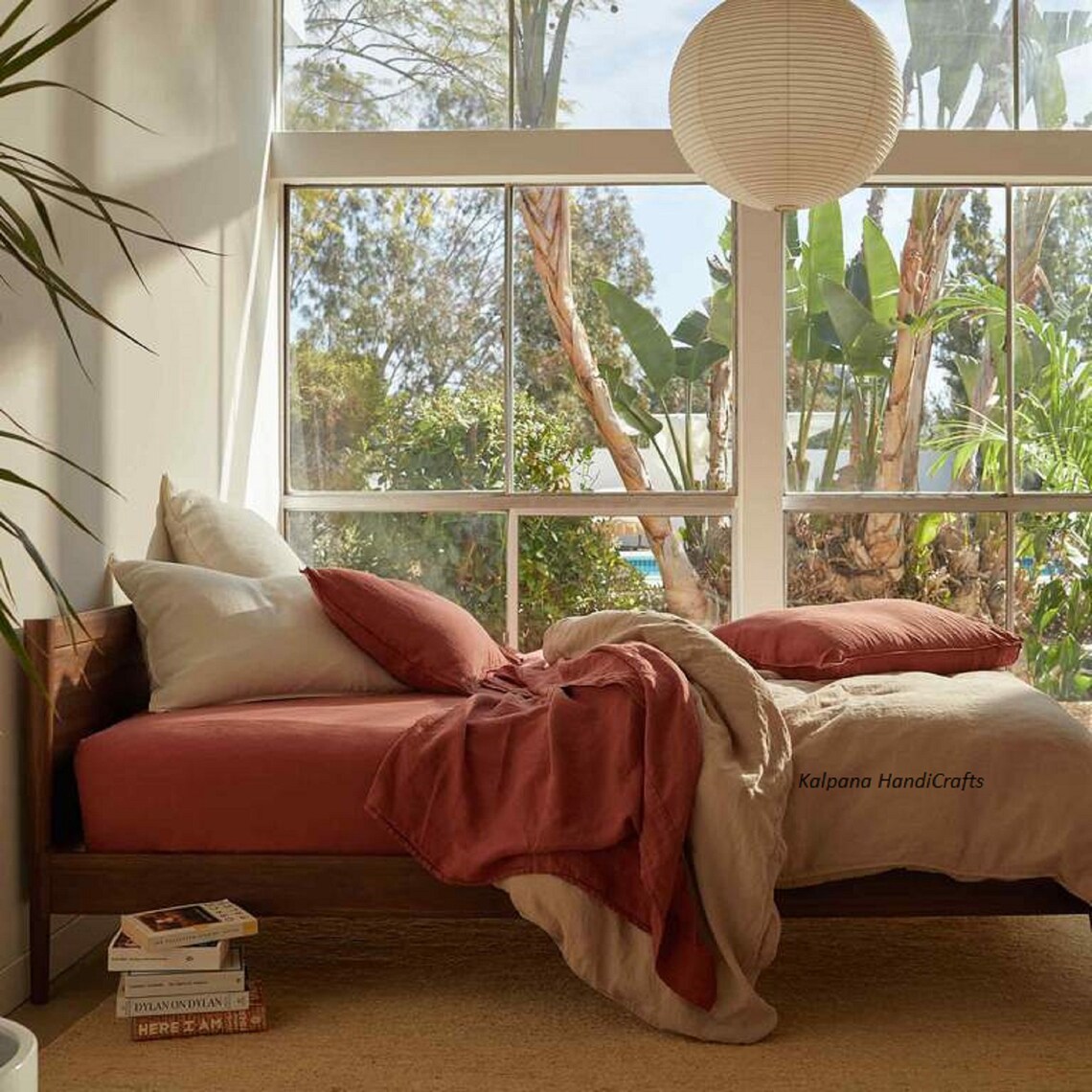 Caramel Color Washed Cotton Bedding Set Luxury Boho Bedding - Etsy Canada