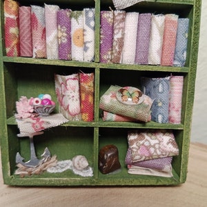 Mini Bookcase Magnet, Miniature Library, Library Diorama, Handmade ...