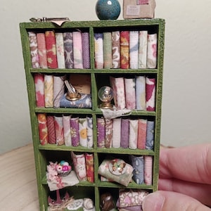 Mini Bookcase Magnet, Miniature Library, Library Diorama, Handmade ...