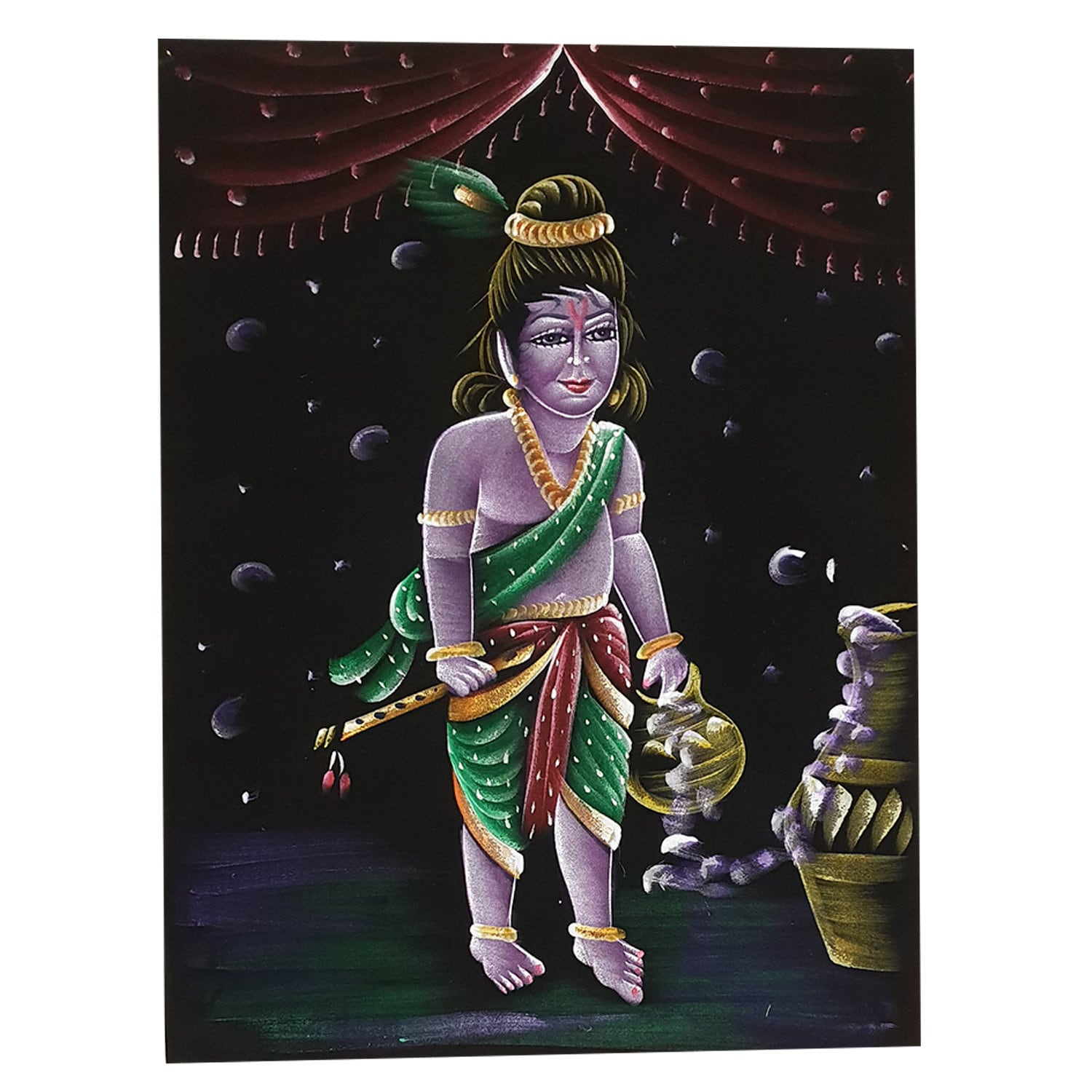 Handmade Child Lord Shiva Canvas Painting: Hindu God Home Decor - Etsy UK