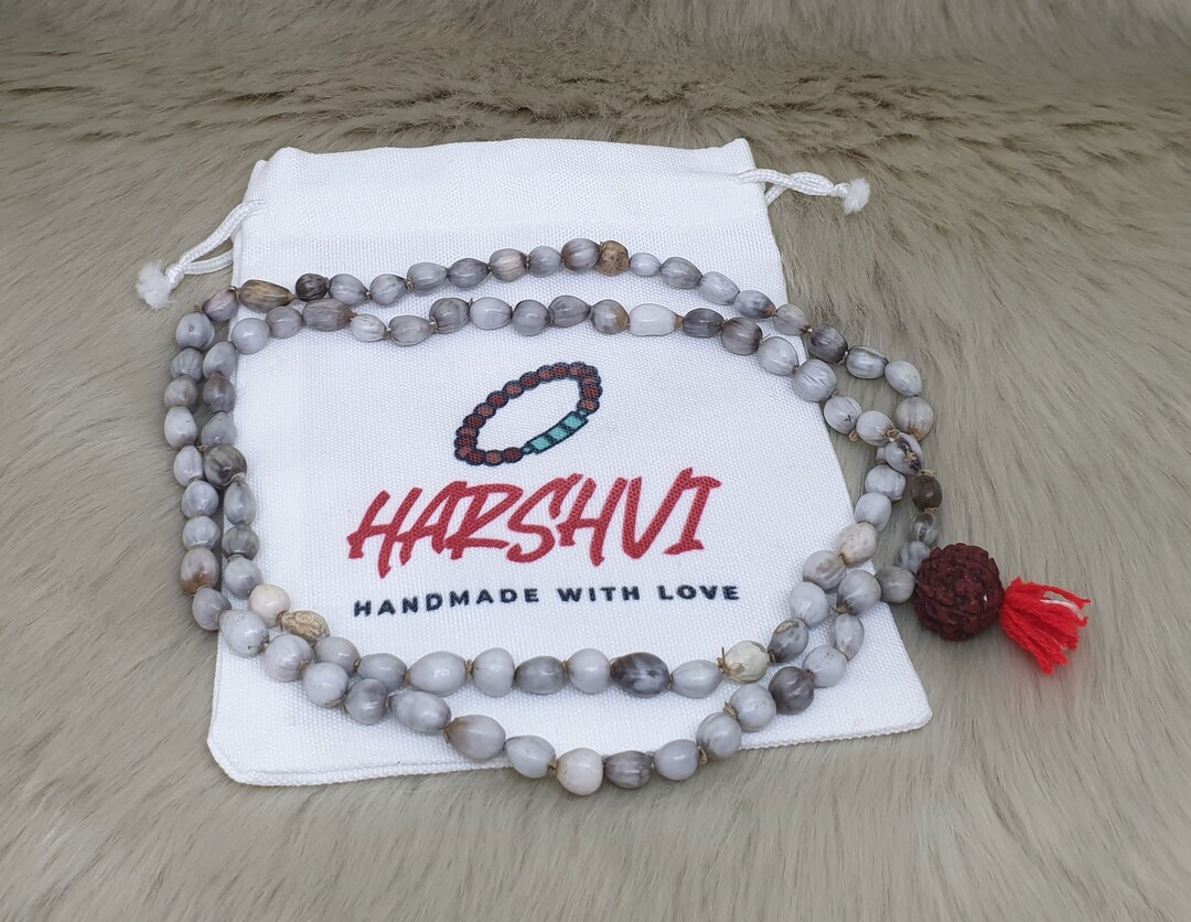 Vaijayanti Mala Necklace: Rudraksha Guru Bead, Hindu Prayer Beads - Etsy