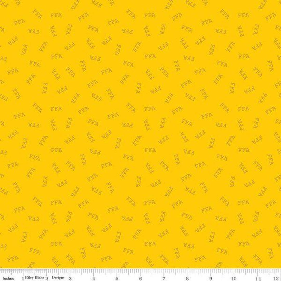 Logo Toss in Yellow (c15853-yellow) | FFA Forever Blue 2 | Riley Blake ...