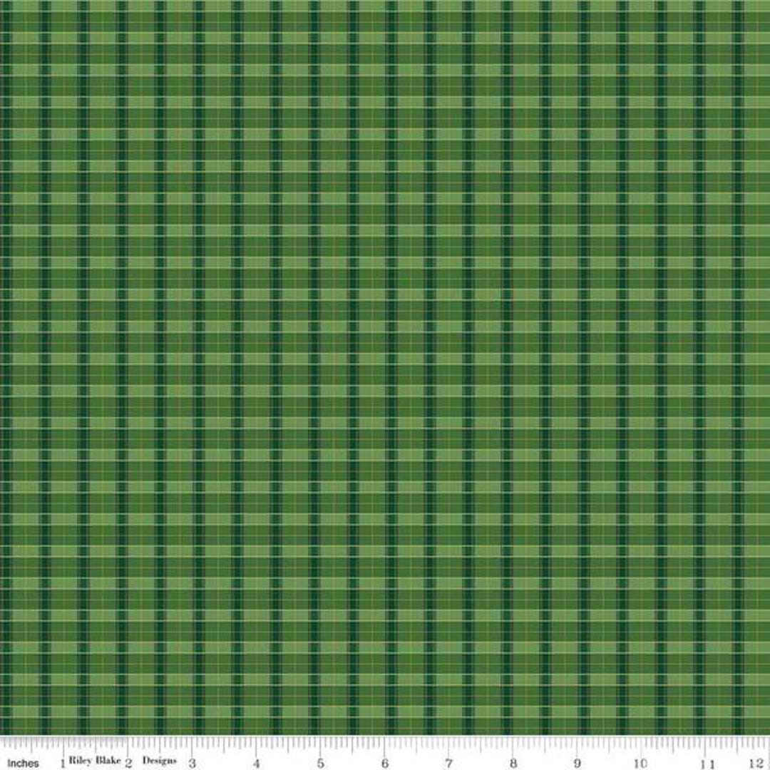 Plaid in Green (c16993-green) | Vera's Garden | Vicki Mccarty | Riley ...