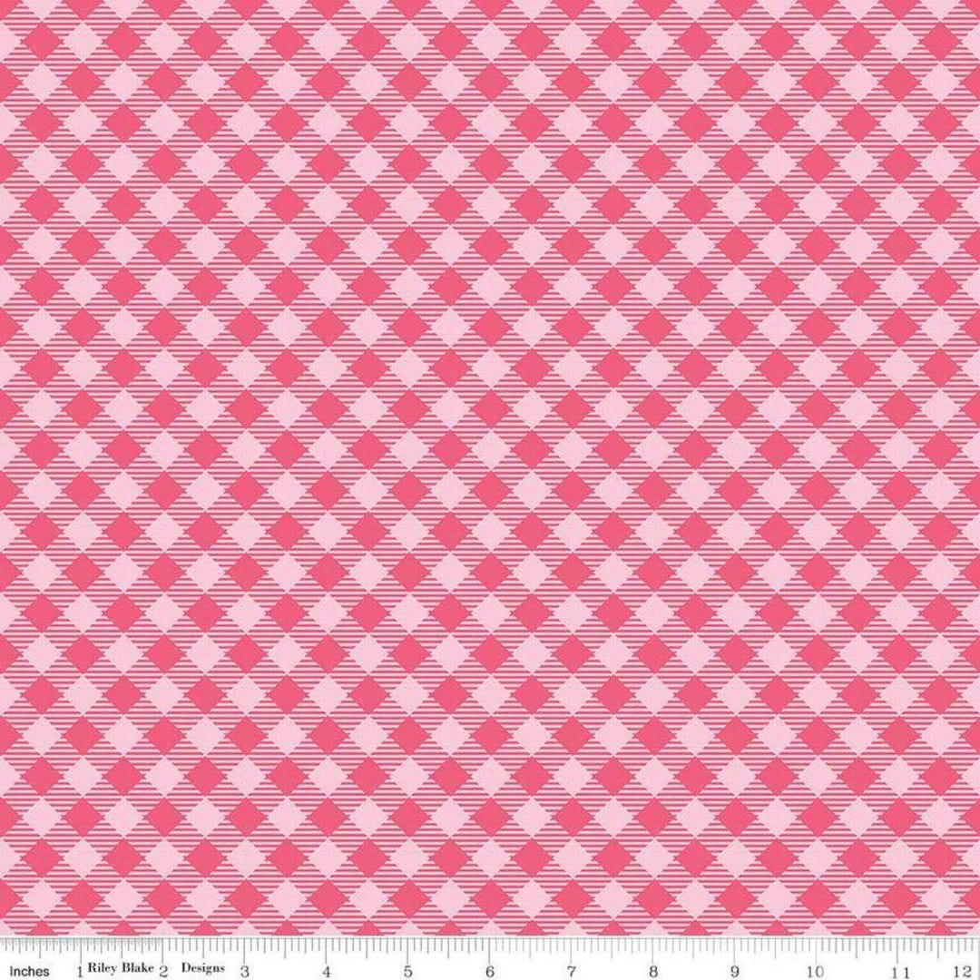 Gingham in Raspberry (c6400-raspberry) | Bee Basics | Lori Holt | Riley ...