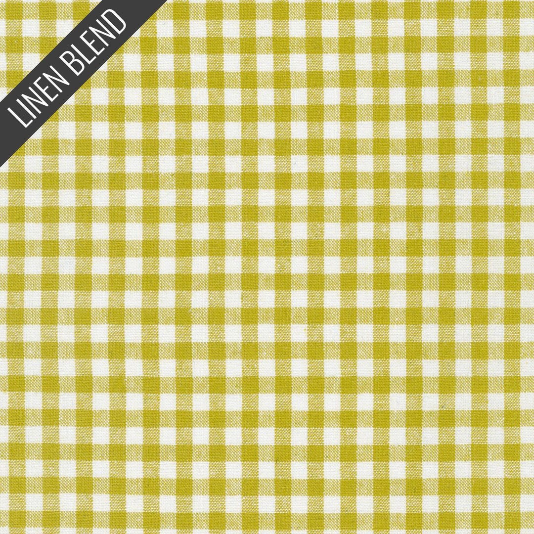 Gingham Yarn Dyed Woven in Mustard (srk-22110-135) | Essex Yarn Dyed ...