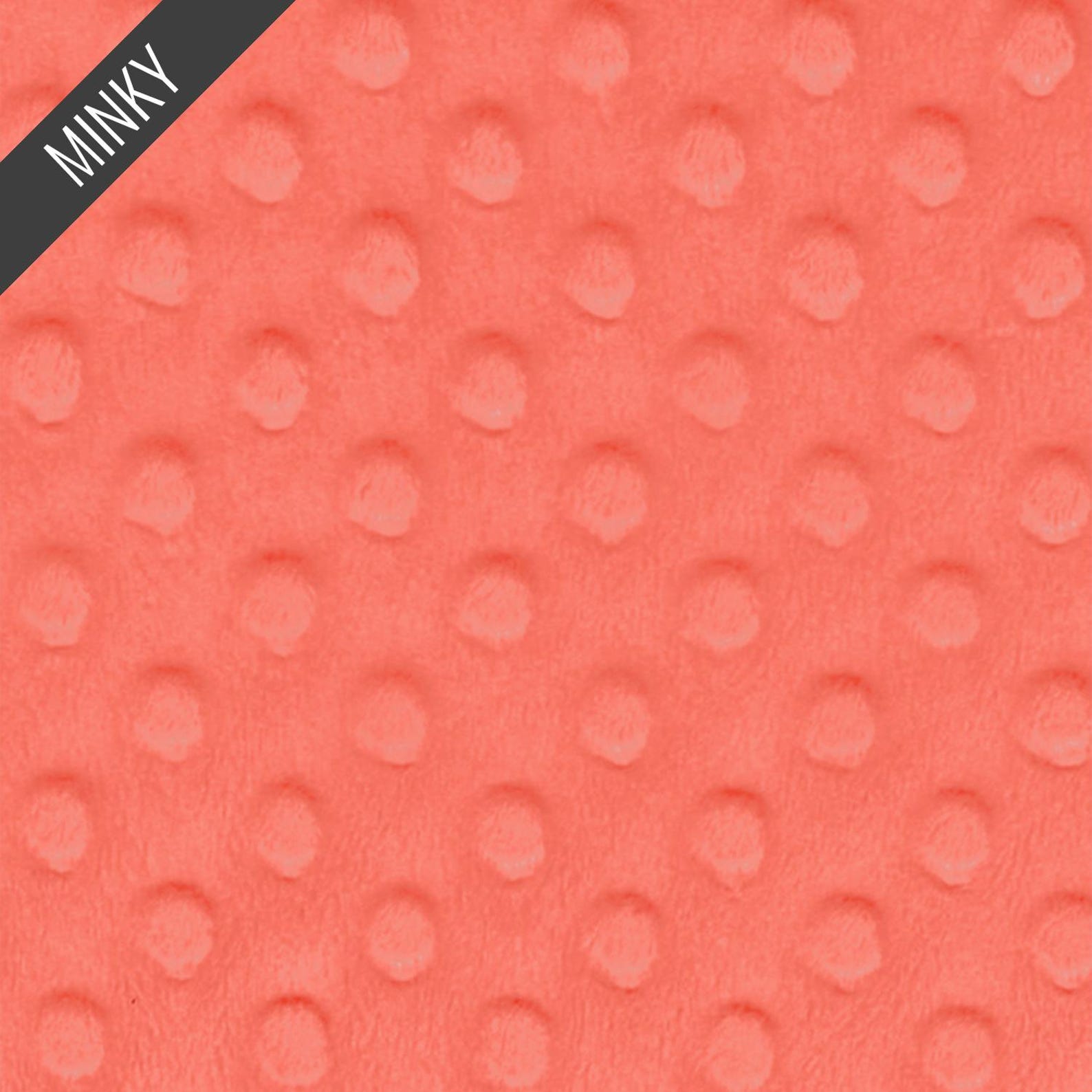 Minky Dimple Dot in Coral (htm10 Coral) | Minky Dimple Dot | Hawthorne ...