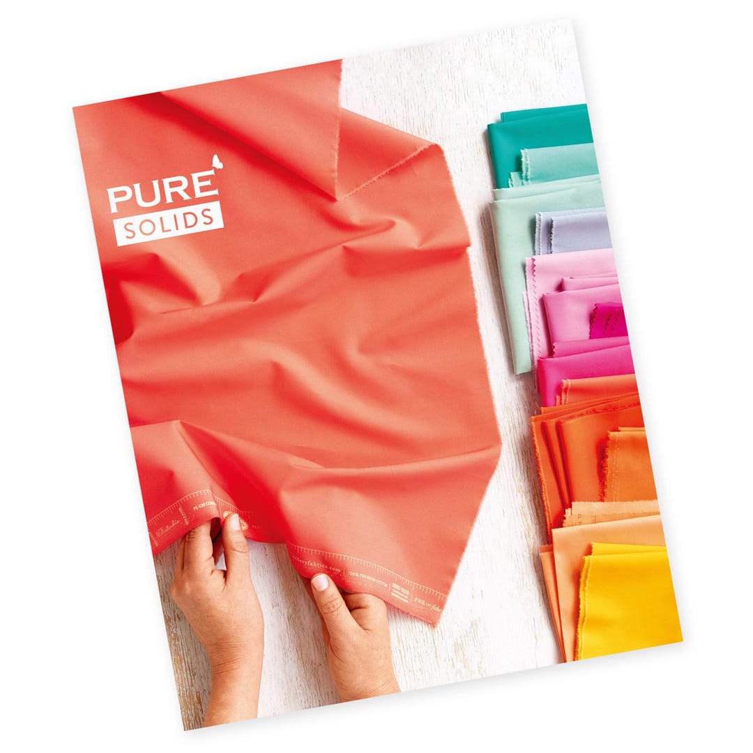 Pure Solids Fabric Color Swatch Card Panel in 203 Colors (color Card Pe ...