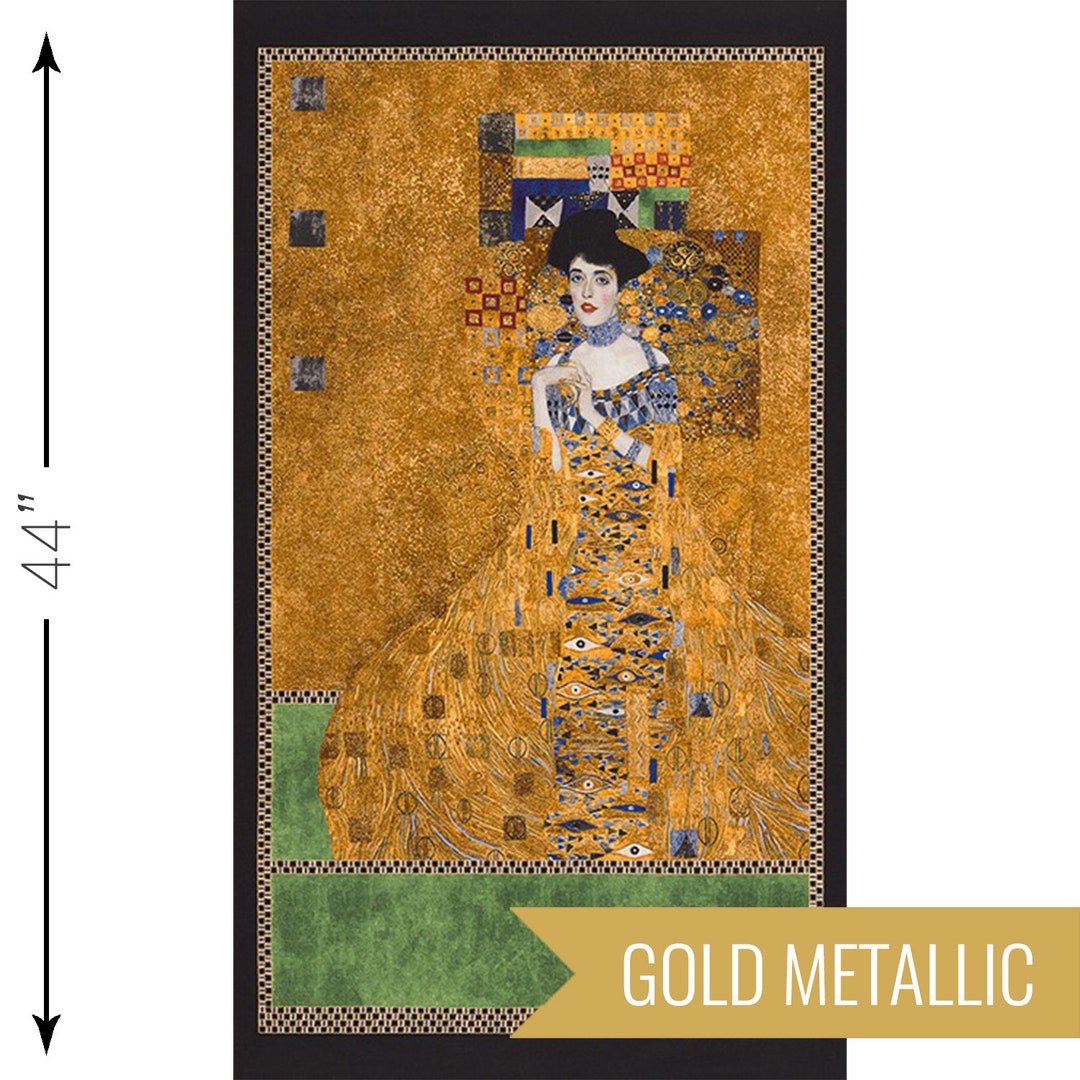 Portrait Panel in Gold Metallic (srkm-17179-133) | Gustav Klimt ...
