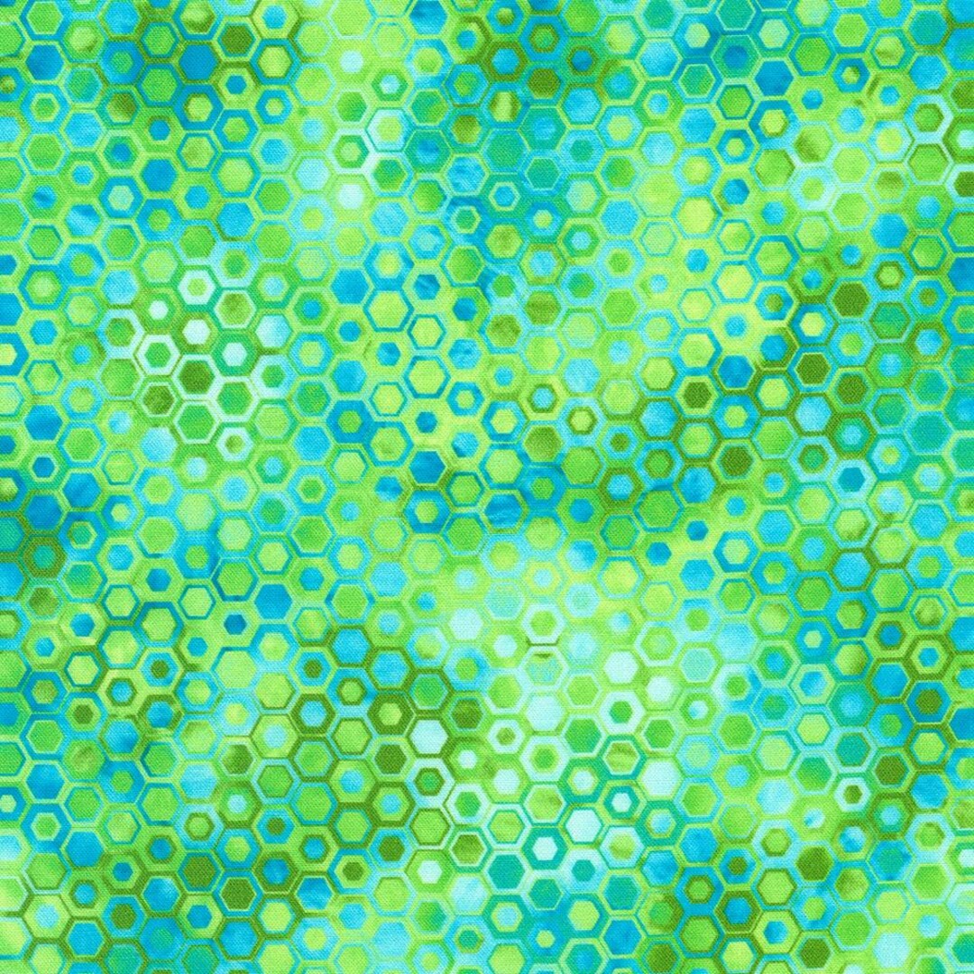 Hexagons in Lime (srkd-22694-17) | Phantasma | Robert Kaufman | Fcinyx ...