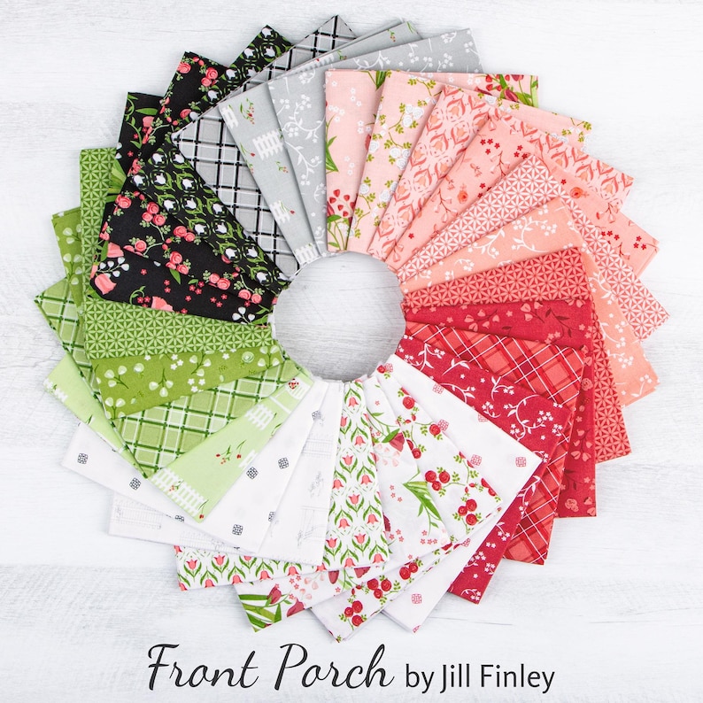 Flower Chain Cheater Print (c17219-white) | Front Porch | Jill Finley ...