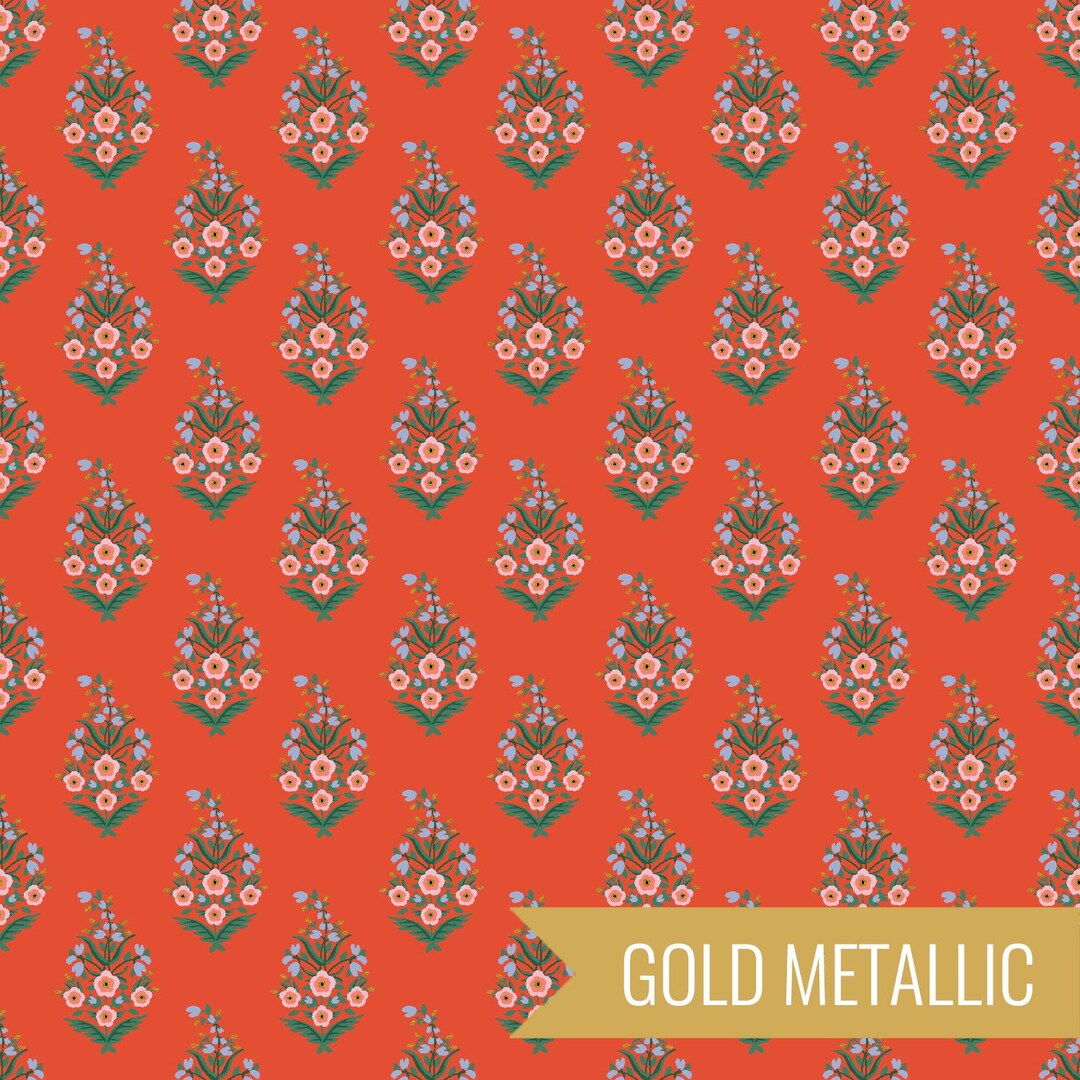 Paisley in Red Metallic (rp1007-re2m) | Vintage Garden | Rifle Paper Co ...
