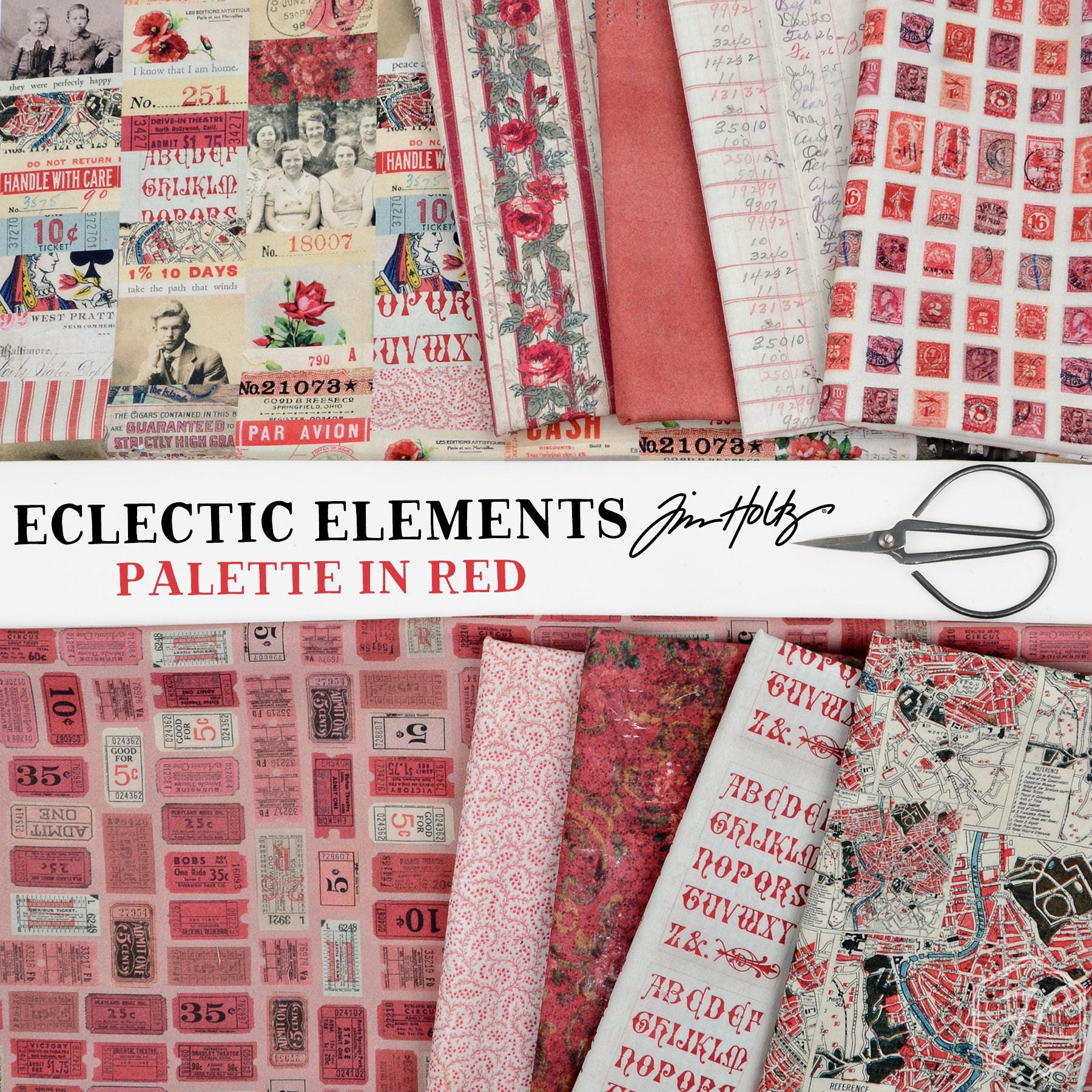 Tickets in Red (pwth222.red) | Eclectic Elements Palette in Red | Tim ...