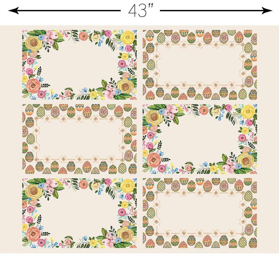 Easter Placemat Panel in Multi pd15805-panel Sweet Spring Hester and ...