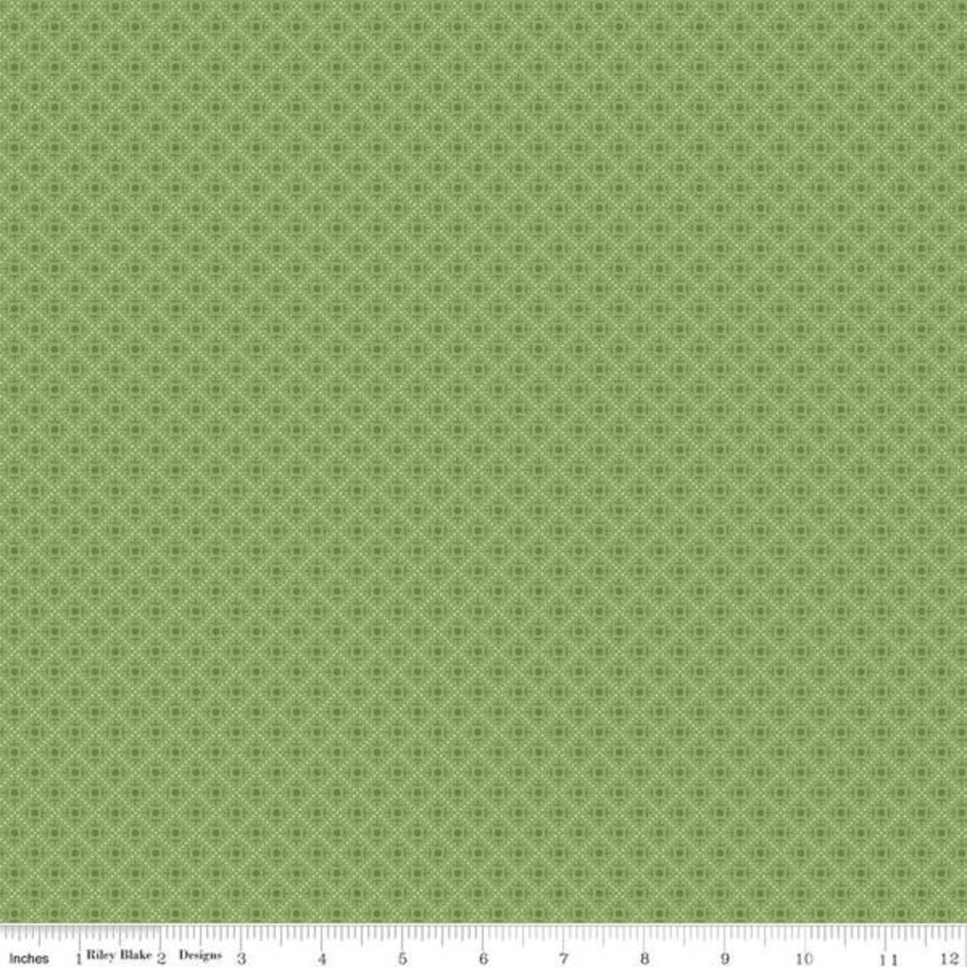 Bushel in Green (c12030-green) | Bee Plaids | Lori Holt | Riley Blake ...