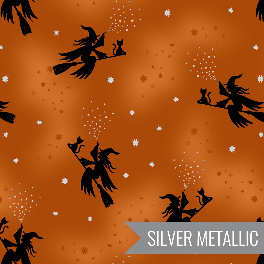 Flying Witches in Orange Metallic a722.1 Cast a Spell Lewis & Irene ...