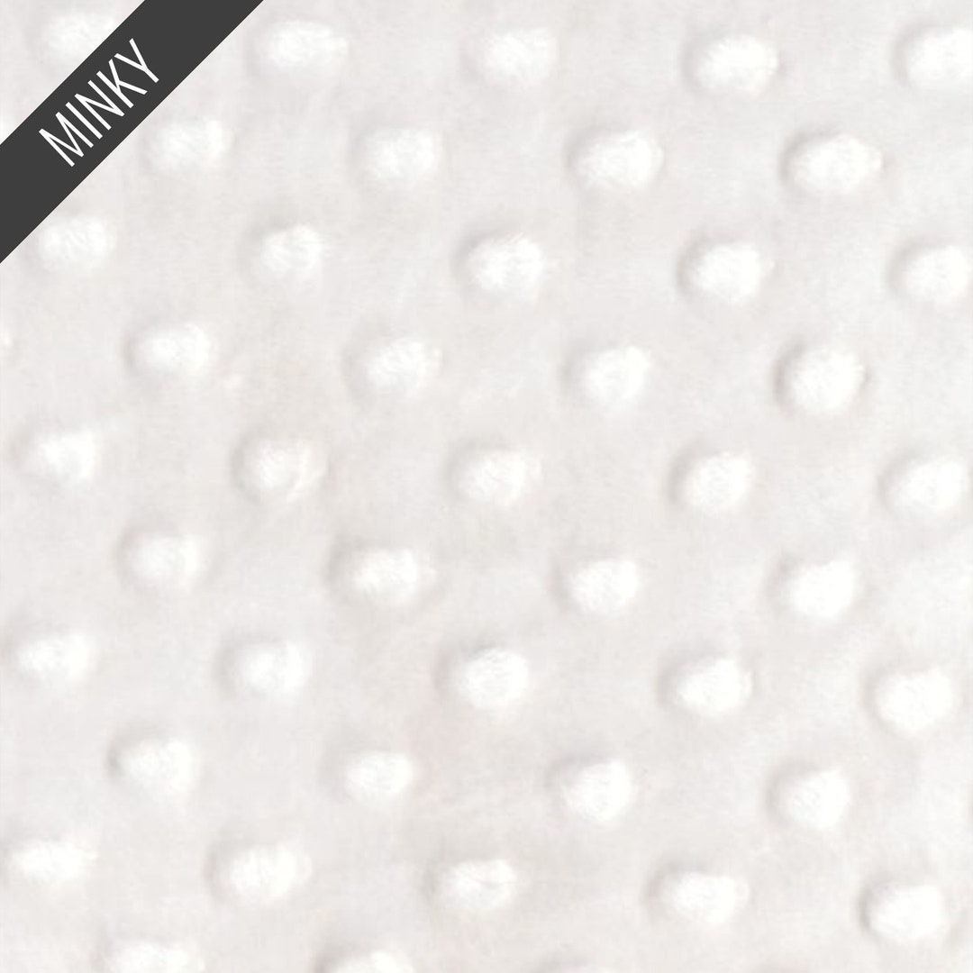 Minky Dimple Dot in White htm001 White Minky Dimple Dot Hawthorne ...