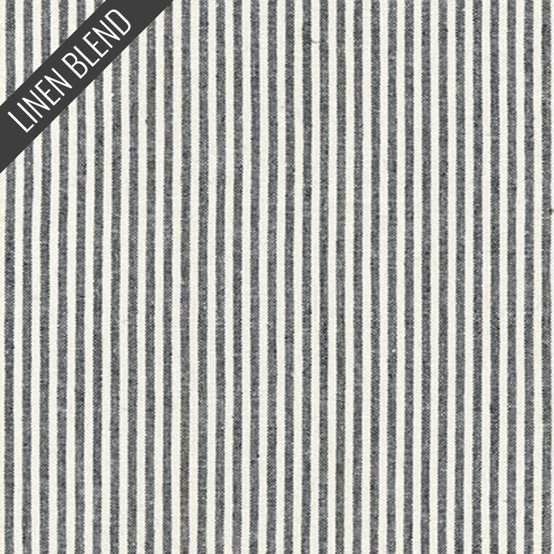 Small Stripe Yarn Dyed Woven in Black (srk-17587-2) | Essex Yarn Dyed ...