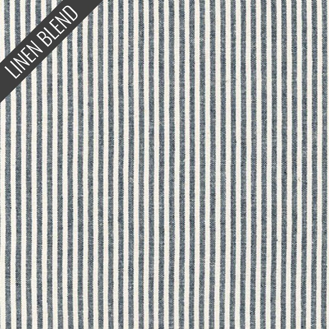 Small Stripe Yarn Dyed Woven in Indigo (srk-17587-62) | Essex Yarn Dyed ...