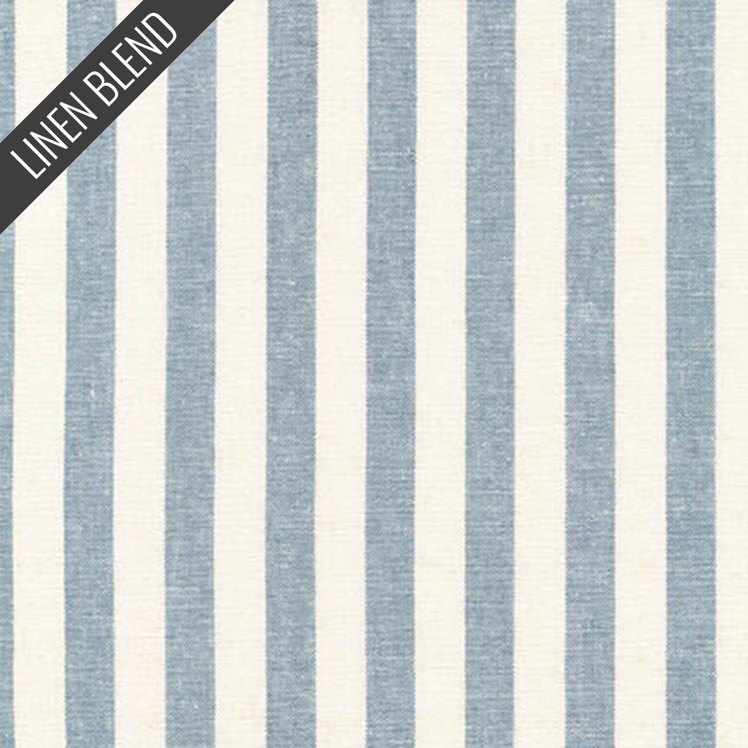 Stripe Yarn Dyed Woven in Chambray (srk-17586-407) | Essex Yarn Dyed ...