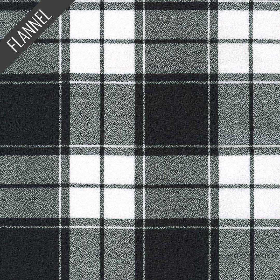 Mammoth Large Plaid Flannel in Pepper srkf-21396-188 Yarn Dyed Flannel ...