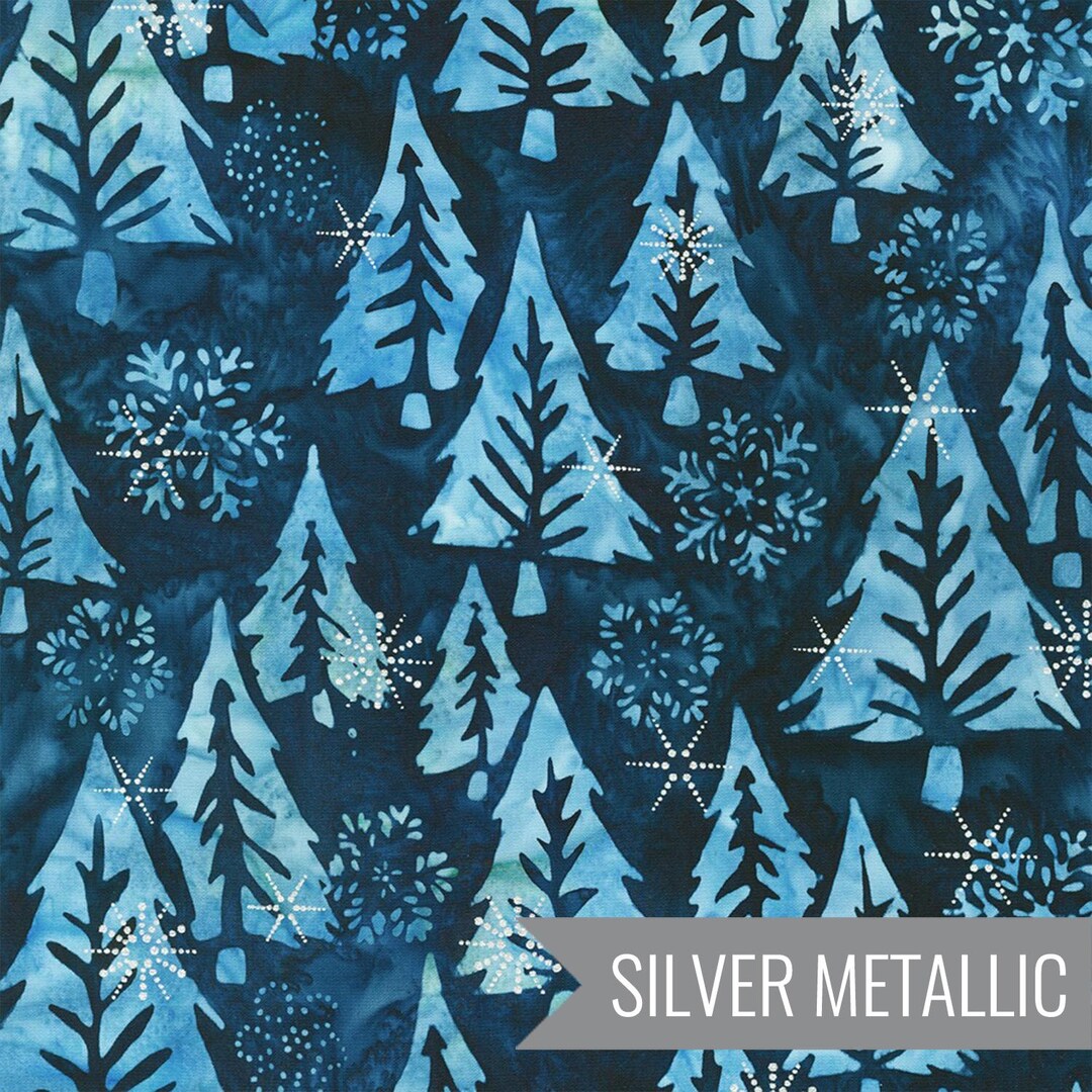 Forest Flurry in Ocean amdm-22066-59 Winter Wonderland Artisan Batiks ...