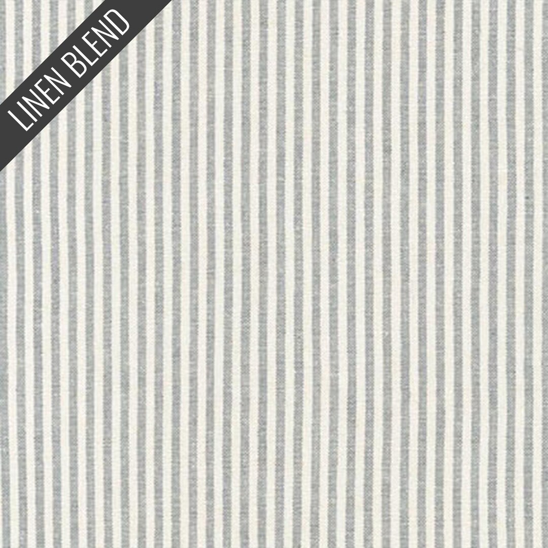 Small Stripe Yarn Dyed Woven in Steel (srk-17587-185) | Essex Yarn Dyed ...