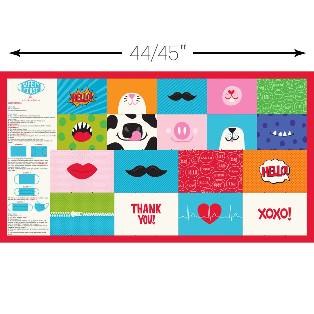 Safety First Mask Panel in Multi (20770) | Safety First Panel | Stacy ...