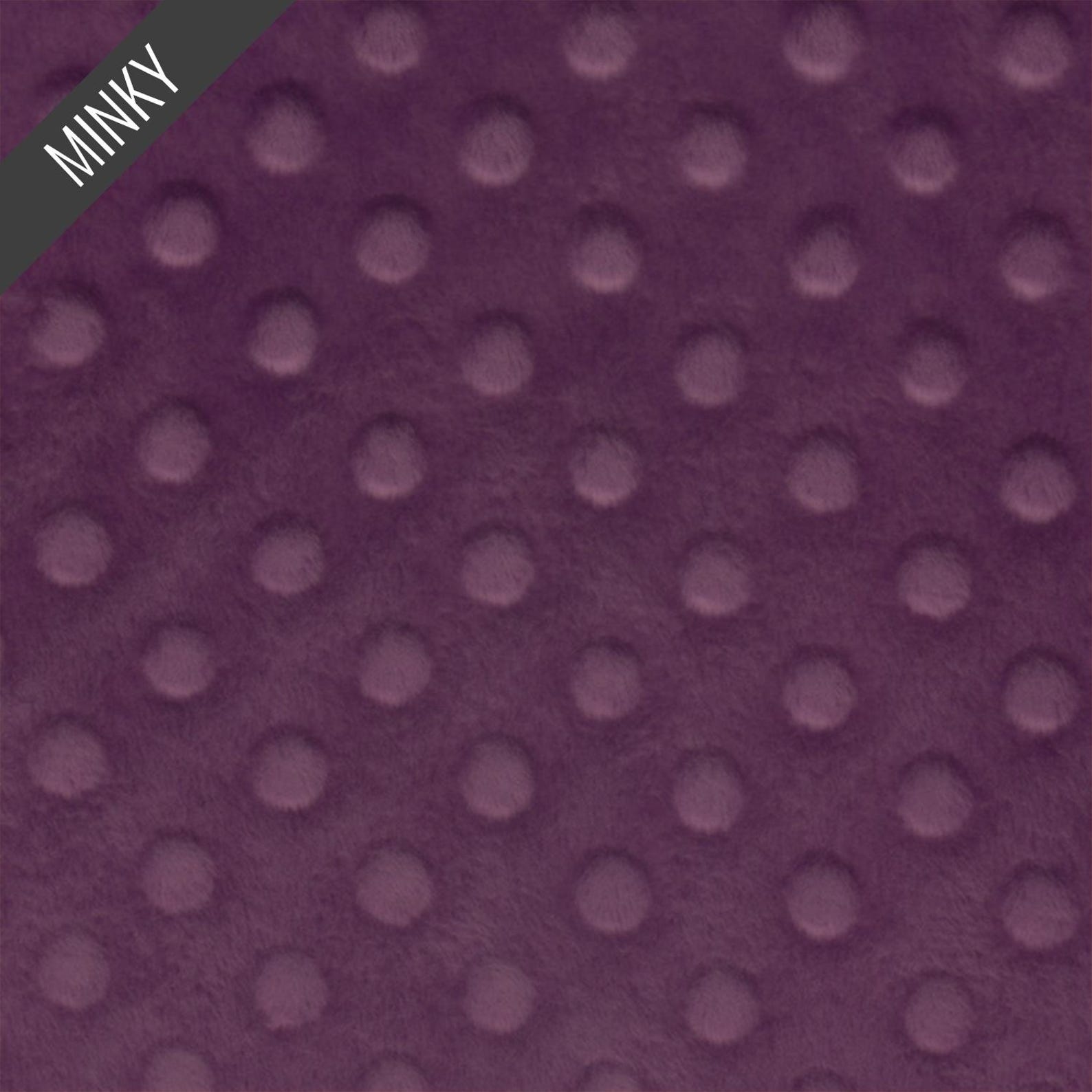 Minky Dimple Dot in Plum (htm17 Plum) | Minky Dimple Dot | Hawthorne ...