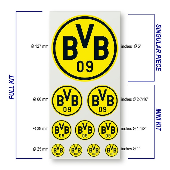 Borussia Dortmund Soccer Decal Sticker Set | Etsy