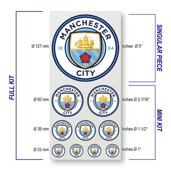 Manchester City Decal Sticker Set | Etsy