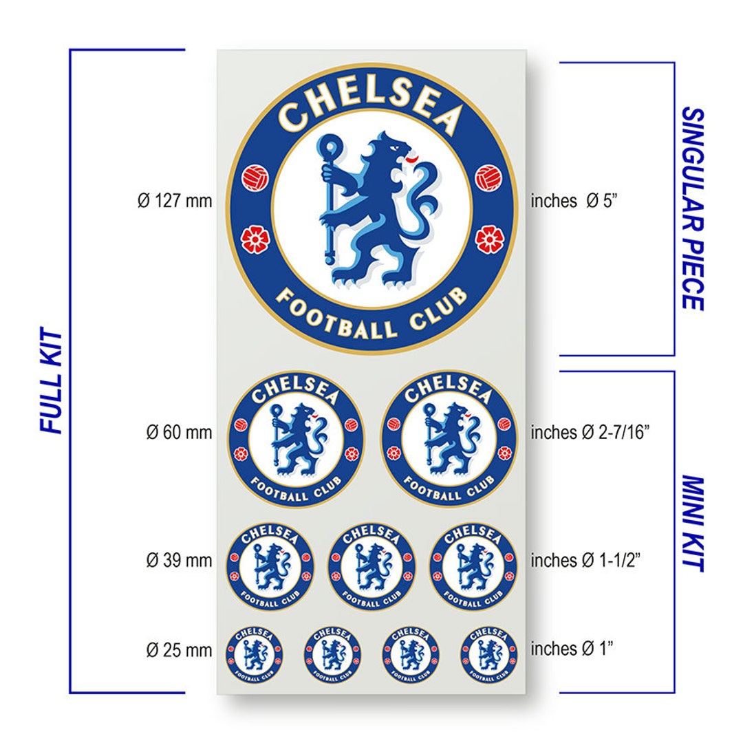 Chelsea F.C Decal Sticker Set - Etsy