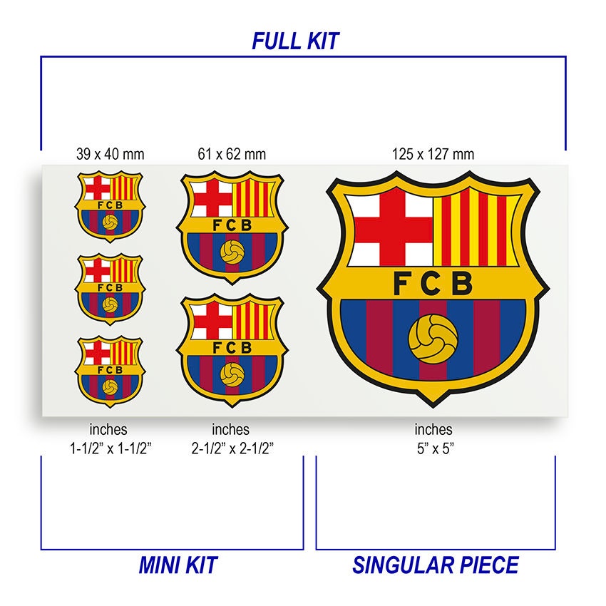FC Barcelona Spain Soccer Decal Sticker Set - Etsy