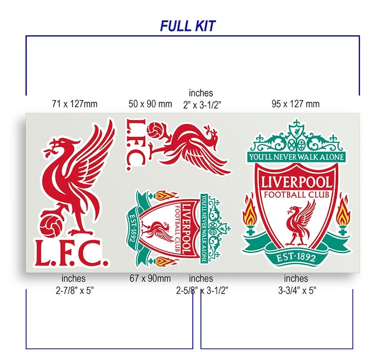 Premier League Soccer Decal Sticker Sets - Etsy