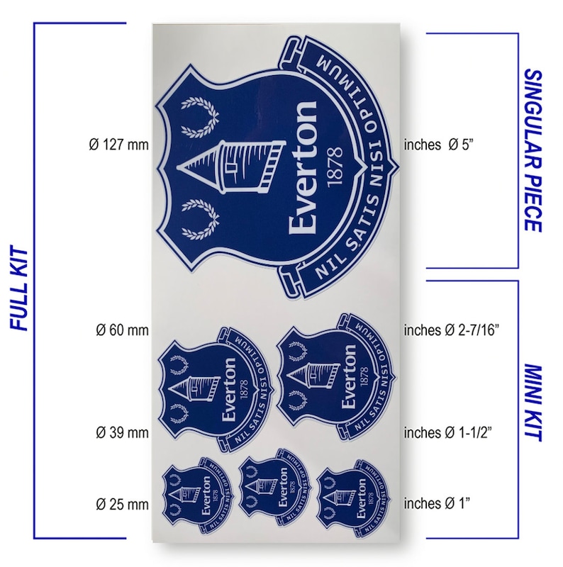 Everton F.C Soccer Decal Sticker Set - Etsy