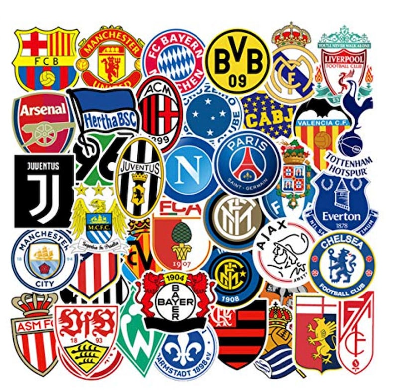 Premier League Soccer Decal Sticker Sets - Etsy