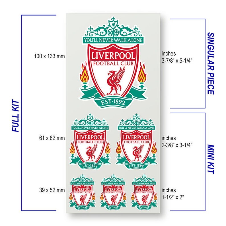 Premier League Soccer Decal Sticker Sets - Etsy