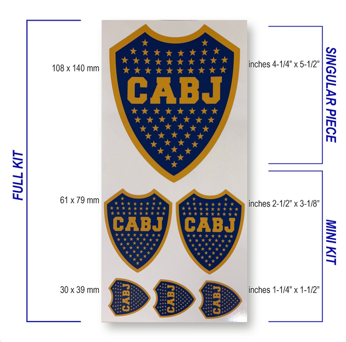 Boca Jrs. Logo Soccer Decal Sticker Set - Etsy