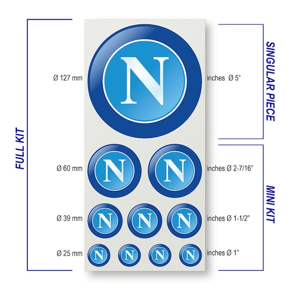 SSC Napoli Decal Sticker Set | Etsy